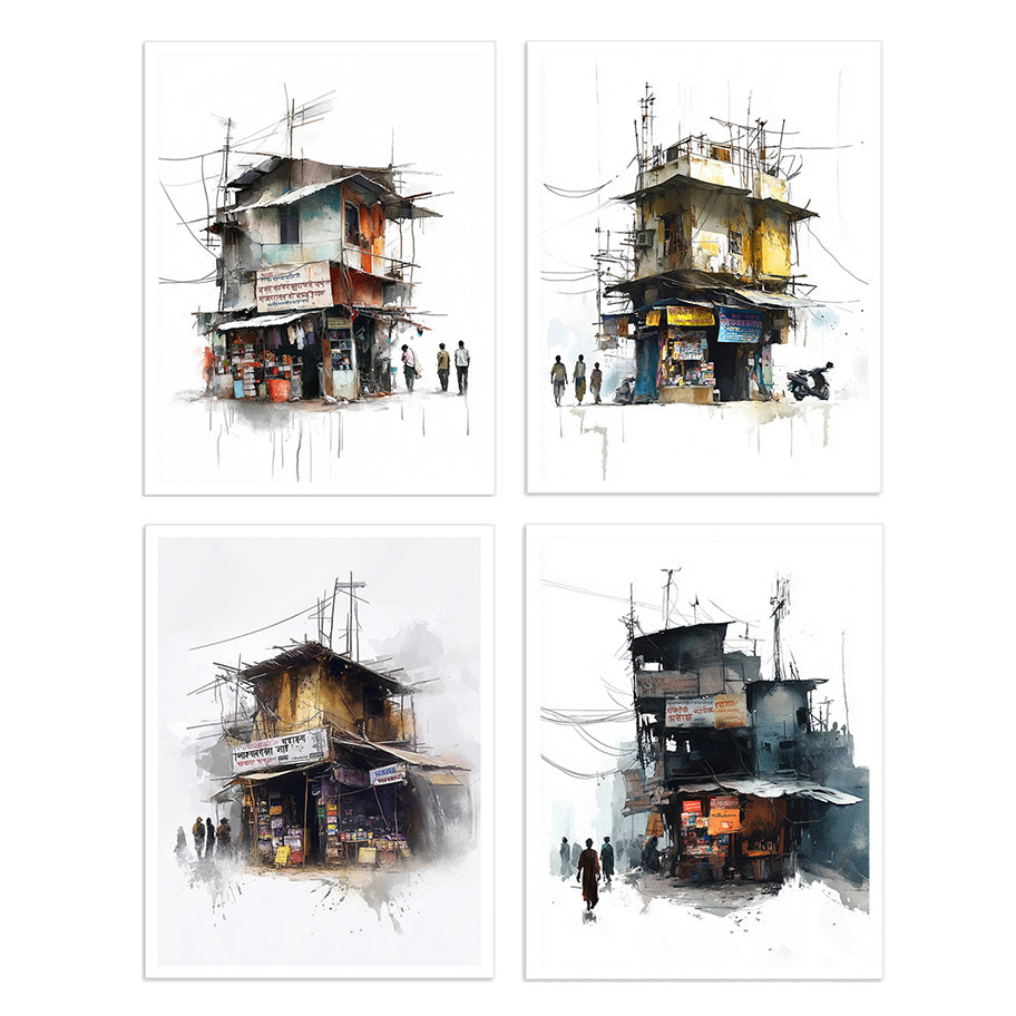 Street Study (Set of 4) – Calcuttan
